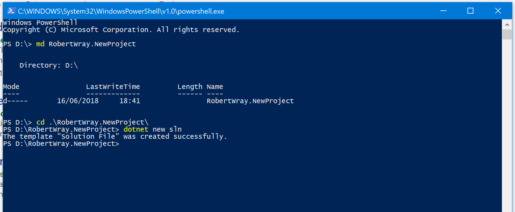 Robertwray co uk Creating Projects And Solutions Using The Dotnet Command